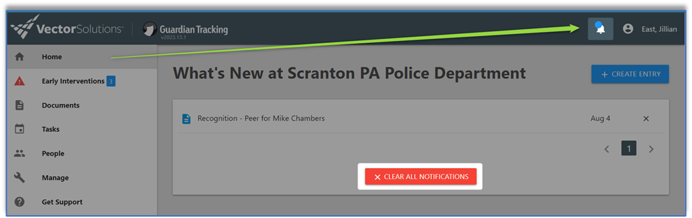 Notifications in GT NEXT