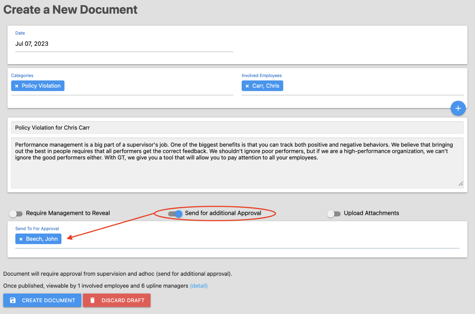 Approvals and Reveals