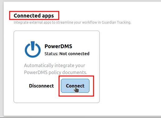 Using PowerDMS with Guardian Tracking 5